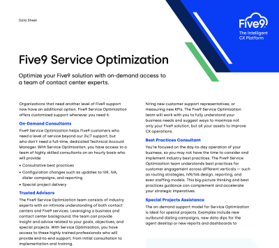 Five9 Service Optimization | Five9